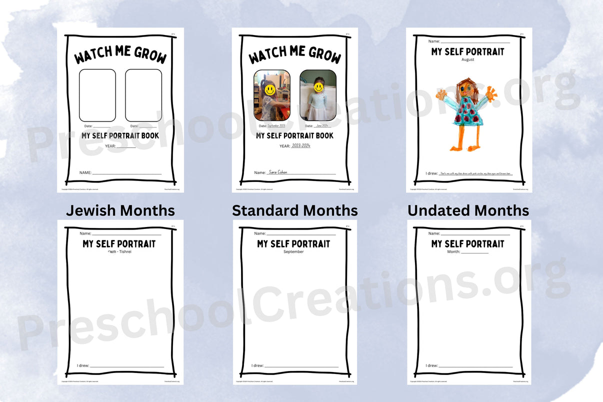 Monthly Self Portrait Book – Preschool Creations